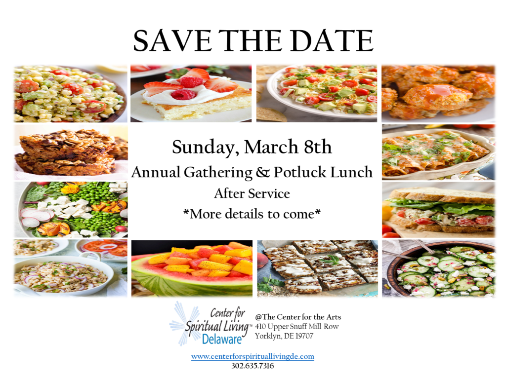 SAVE THE DATE Annual Gathering and Potluck Lunch Flyer - Announcement ...